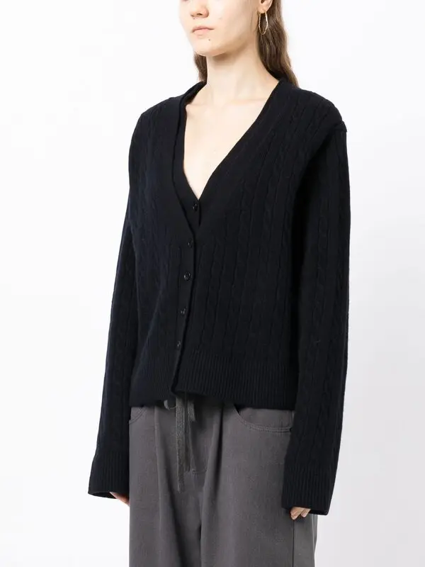 Goen.j Double-layered V-neck Cardigan