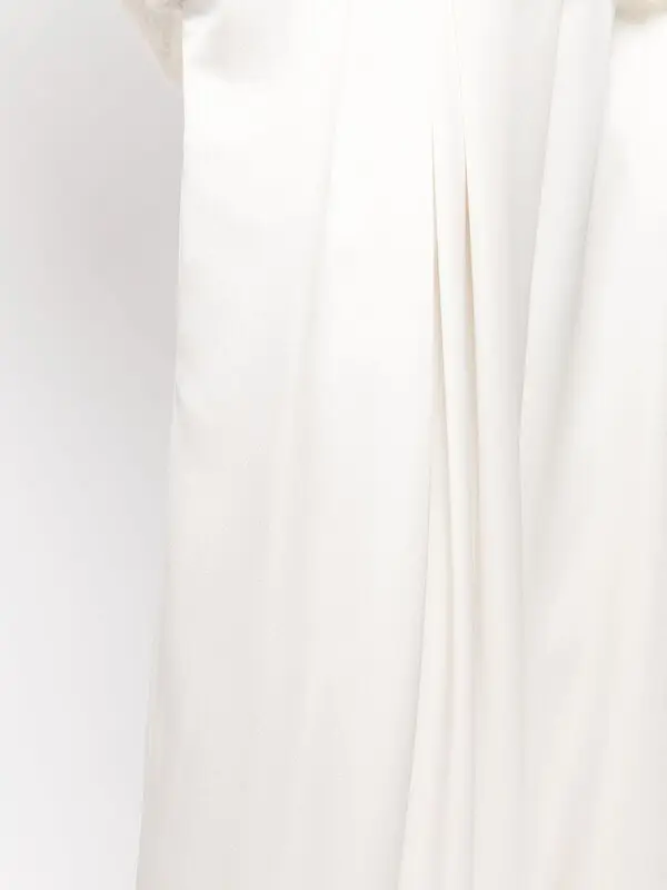 Goen.j Pleated Wide Leg Trousers - White