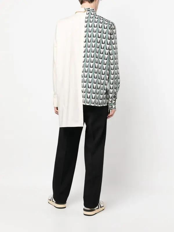LANVIN Patchwork Geometric Print Shirt