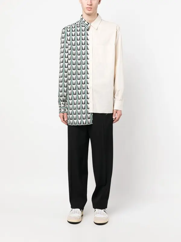 LANVIN Patchwork Geometric Print Shirt