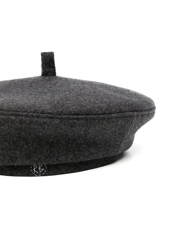 Ruslan Baginskiy Embroidered Logo Beret - Grey