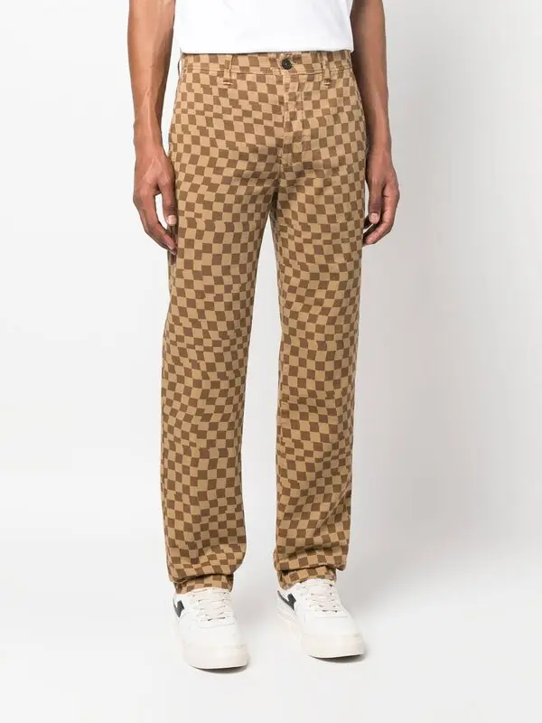 Incotex Check Pattern Straight Trousers
