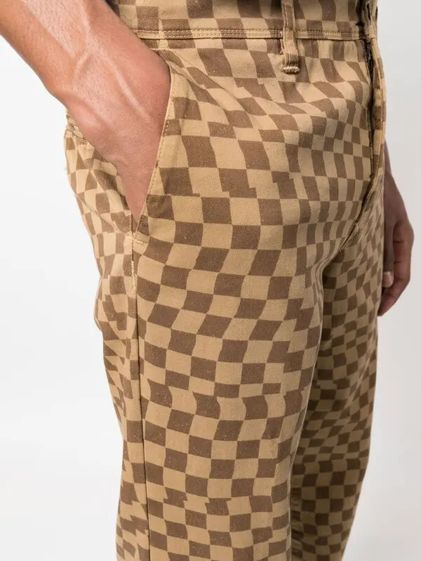 Incotex Check Pattern Straight Trousers