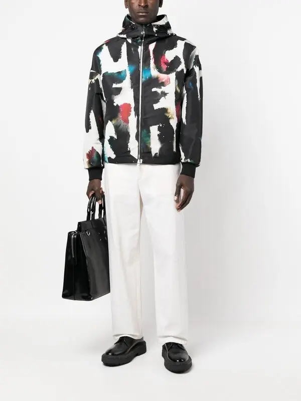 Alexander McQueen Graffiti-print Windbreaker - Black