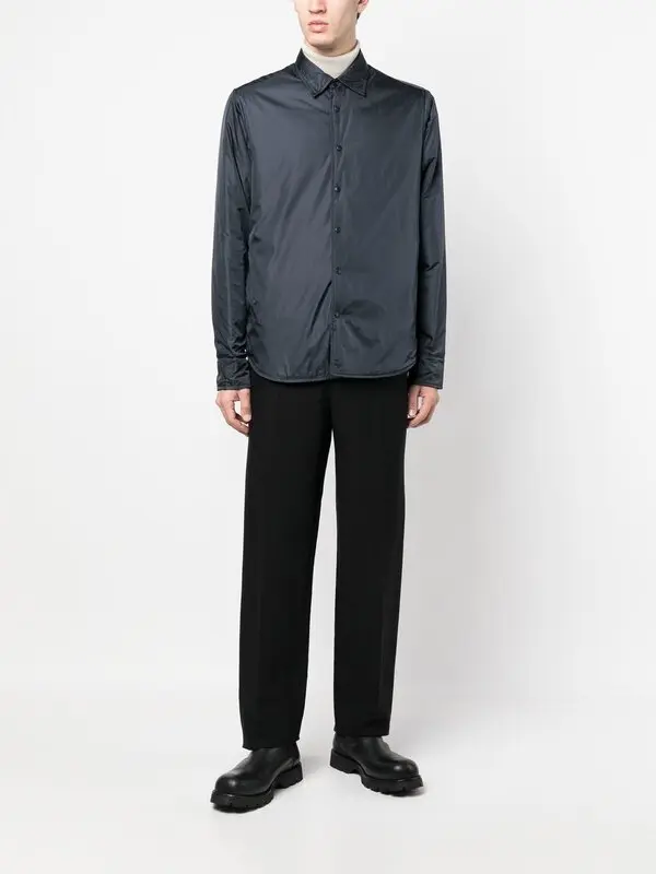 Aspesi Long-slevees Padded Overshirt - Blue