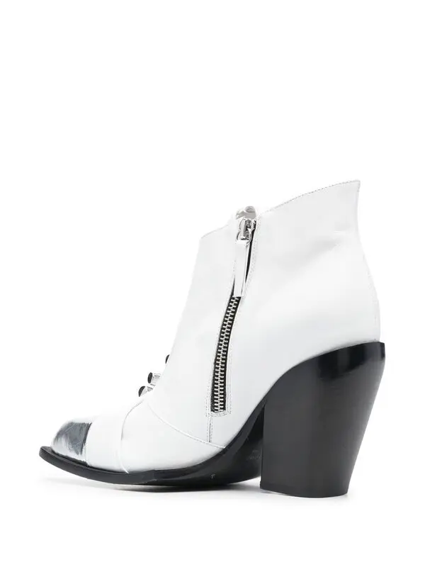 HARDOT Studded Cowboy Boots - White