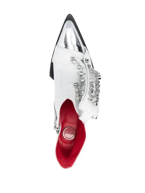 HARDOT Studded Cowboy Boots - White