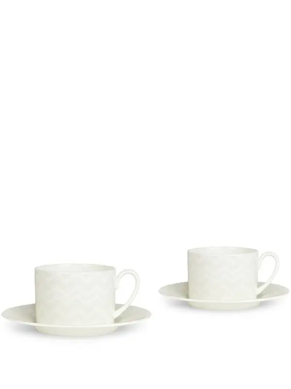 Missoni Zig Zag Coffee Cup Set - White