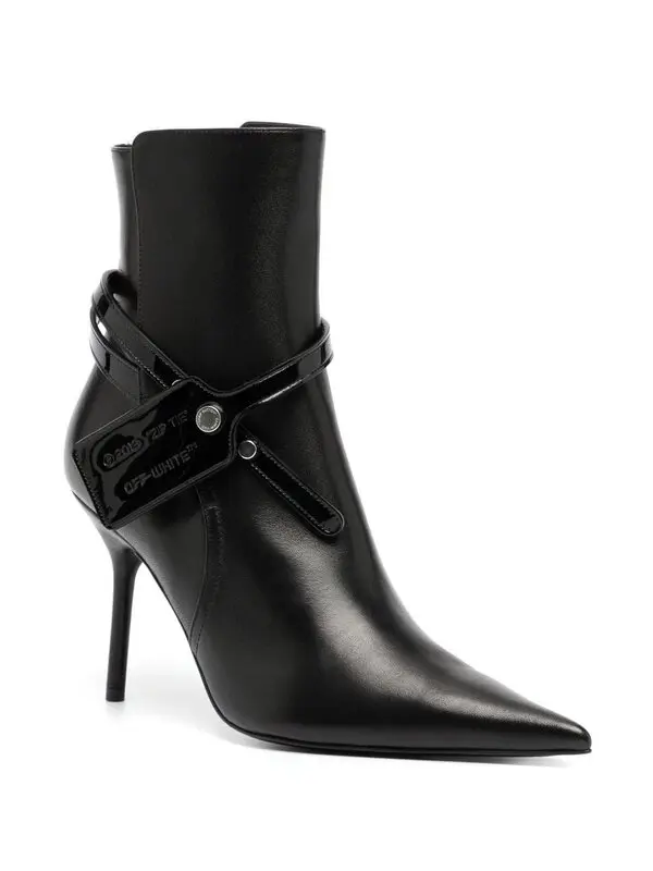 Off-White Zip Tie Stiletto Ankle Boots