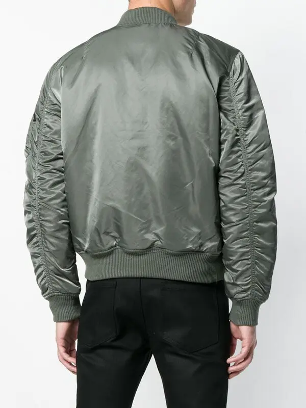 Alpha Industries Zipped Up Bomber Jacket - Green