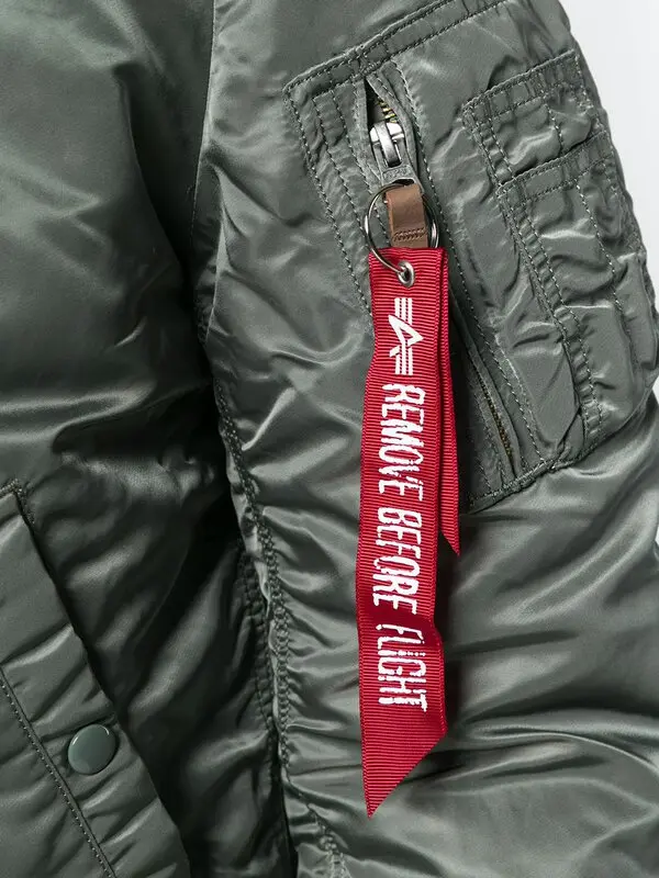 Alpha Industries Zipped Up Bomber Jacket - Green
