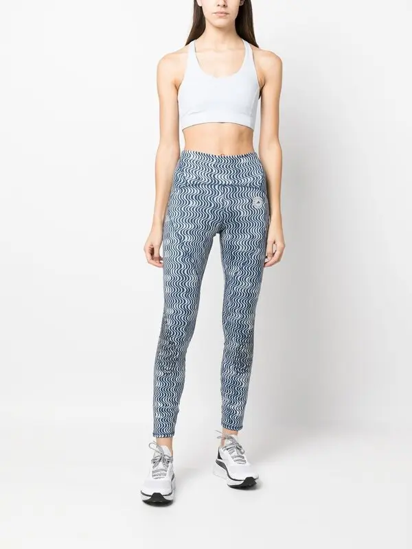 Adidas By Stella McCartney Truepace Abstract-print Running Leggings