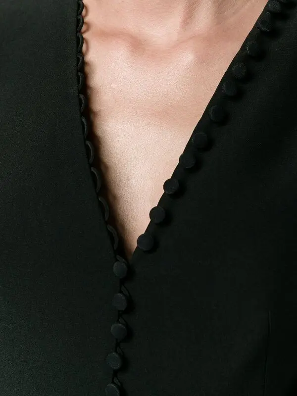 Alexander McQueen Silk V-neck Evening Jumpsuit