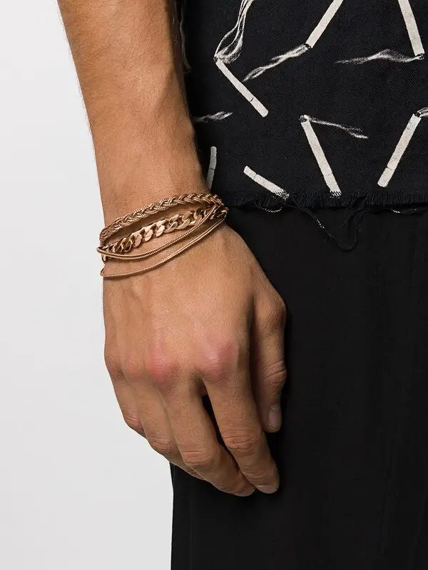 Emanuele Bicocchi Braid And Chain Bracelet
