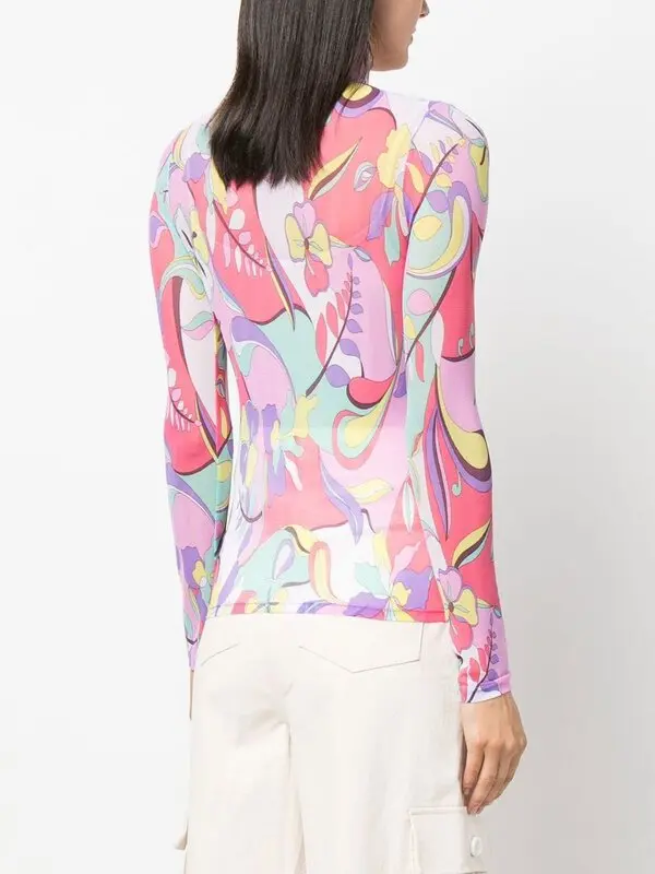 Collina Strada Graphic-print Long-sleeve Top