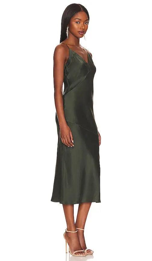 Equipment Arles Slip Dress In Dark Green In Deep Forest - 40% Off |  Editorialist