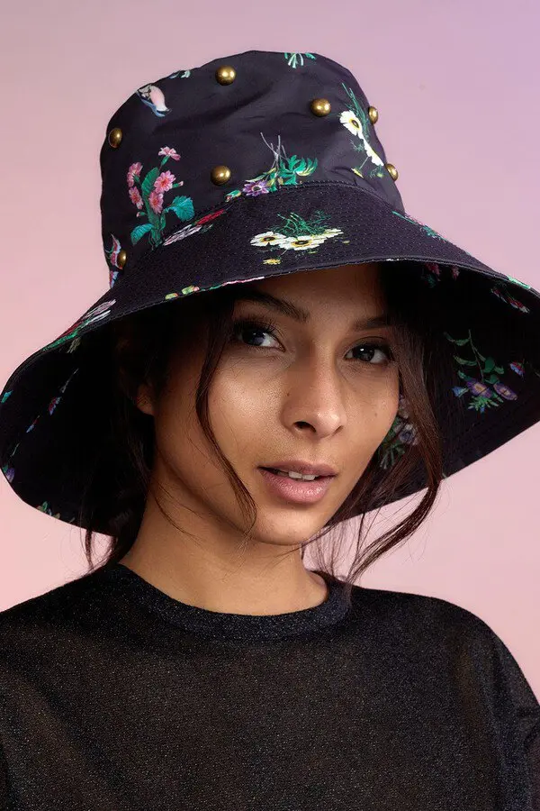 Cynthia Rowley Studded Bucket Hat - Floral | Editorialist display picture 2