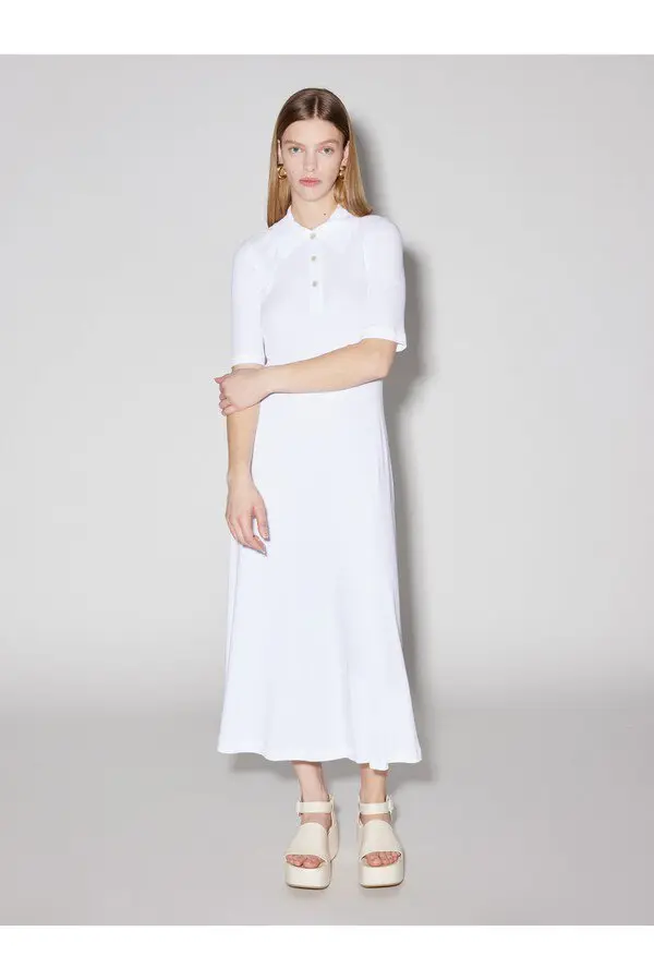 Rosetta Getty Mercerized Cotton Jersey Polo Dress