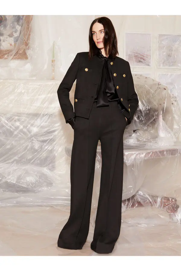 Rosetta Getty Button Crewneck Jacket