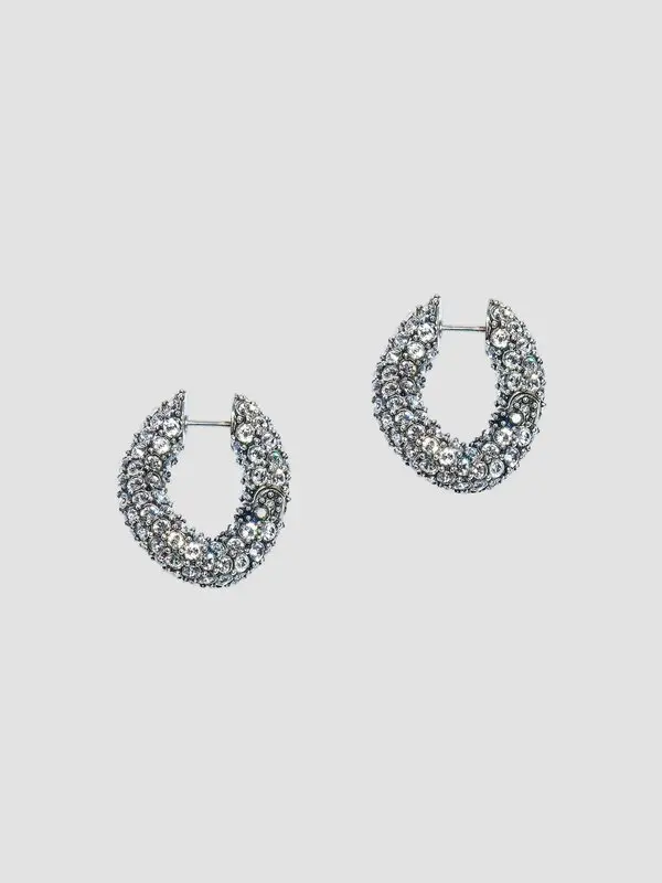 Balenciaga Loop Earrings - Silver
