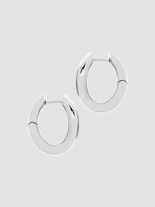 Balenciaga Loop Xs Earrings - Silver