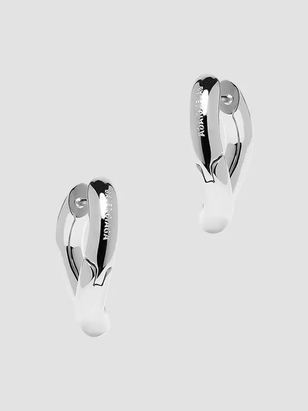 Balenciaga Loop Xs Earrings - Silver