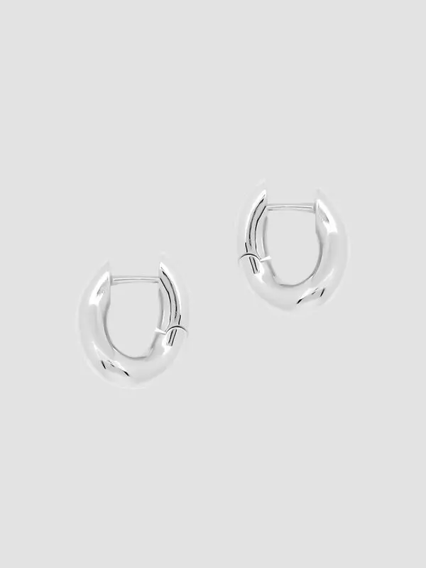 Balenciaga Loop Xxs Earrings - Silver