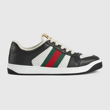Gucci Gg Crystal Screener Sneakers - Black