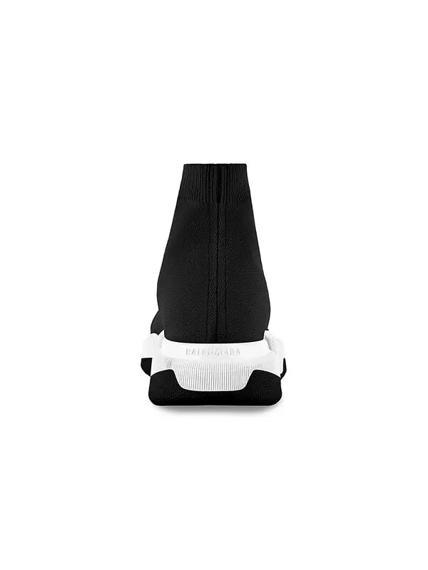 Balenciaga Speed 2.0 Recycled Knit Sneakers With Bicolor Sole - Black White