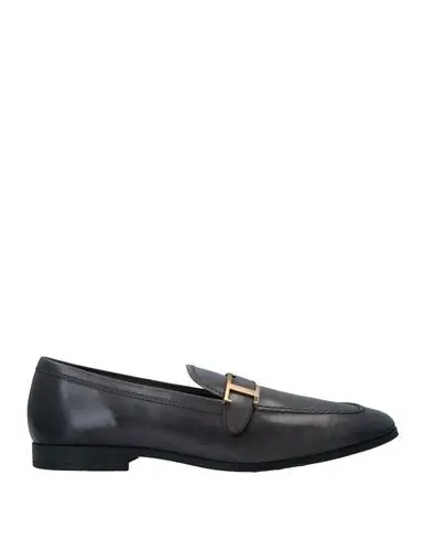 TOD'S Loafers In Calfskin With Brand Logo - Lead
