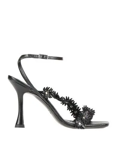 By Far Textured Leather Sandals