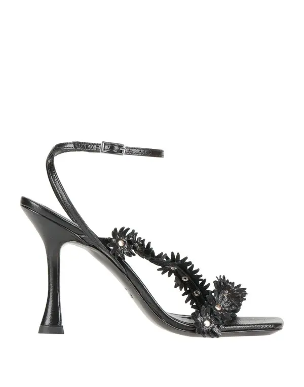 By Far Textured Leather Sandals