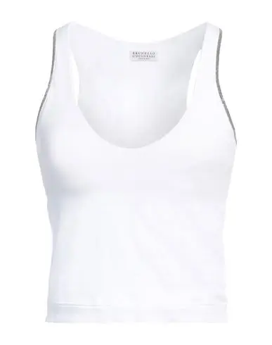 Brunello Cucinelli Top With Metal Appliqués - White