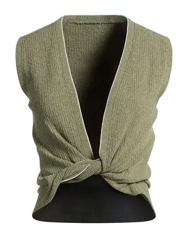 Jacquemus Sleeveless Knitted Top - Sage Green