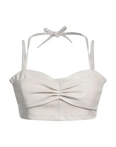THEMOIRE Coated Crop Top - White