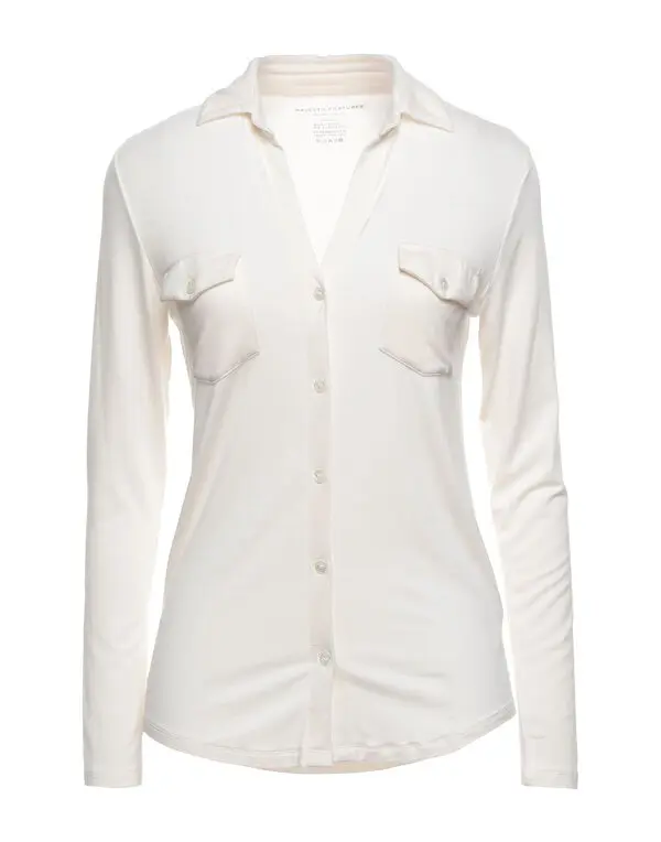 Majestic Filatures Viscose Blend Jersey Shirt - Ivory