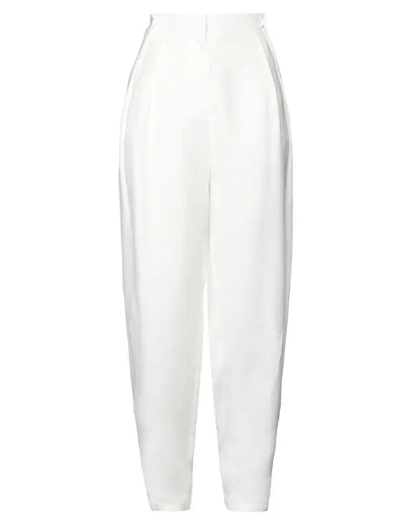 Patrizia Pepe Tapered Shantung Pants - White