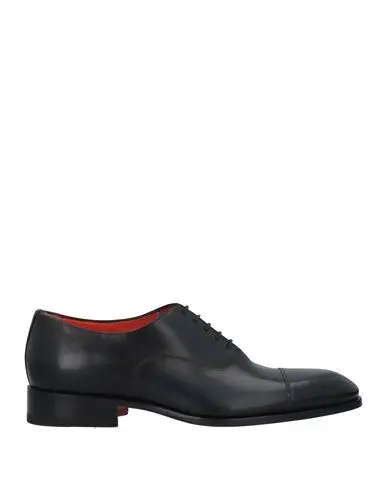 Santoni Leather Oxford Shoes - Black