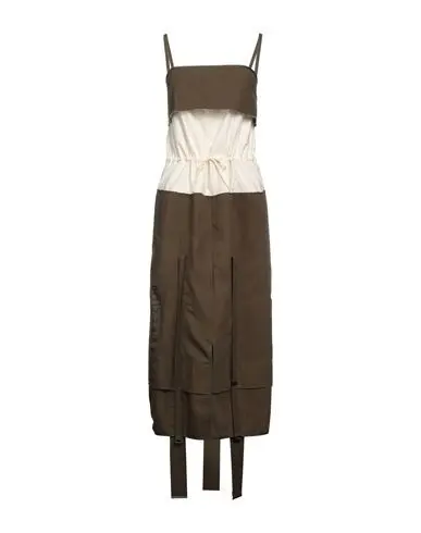 MAISON MARGIELA Midi Cotton Military Dress - Green