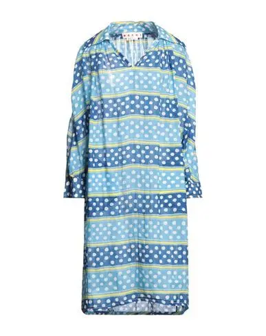 Marni Midi Dress In Ramie With Polka Dot Print
