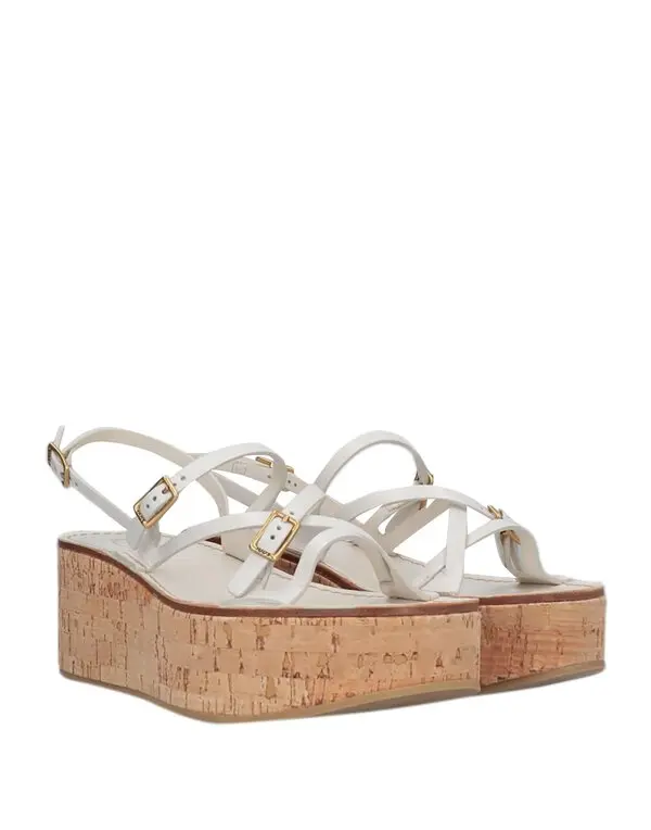 TOD'S Sandals In Leather With Cork Wedge