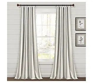 LUSH DECOR Farmhouse Stripe 42x84 Set By - One-color