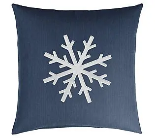 SORRA HOME Embroidered Snowflake Sunbrella Pill Ow - One-color