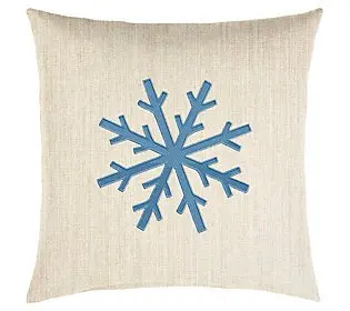 SORRA HOME Embroidered Snowflake Sunbrella Pill Ow