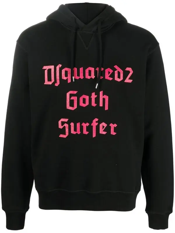 Dsquared2 Slogan-print Hoodie - Black