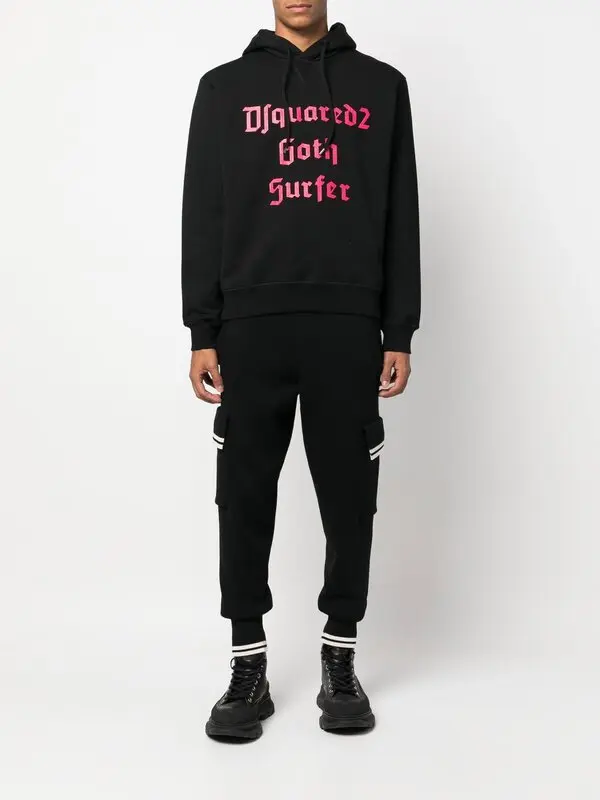 Dsquared2 Slogan-print Hoodie - Black