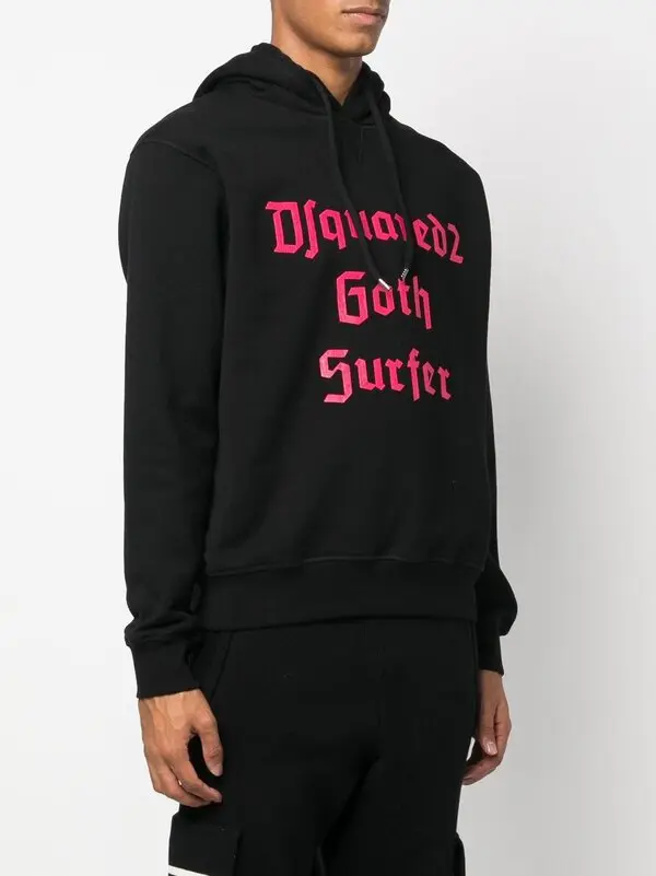 Dsquared2 Slogan-print Hoodie - Black