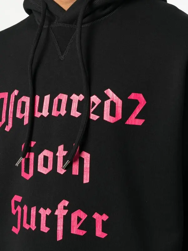 Dsquared2 Slogan-print Hoodie - Black