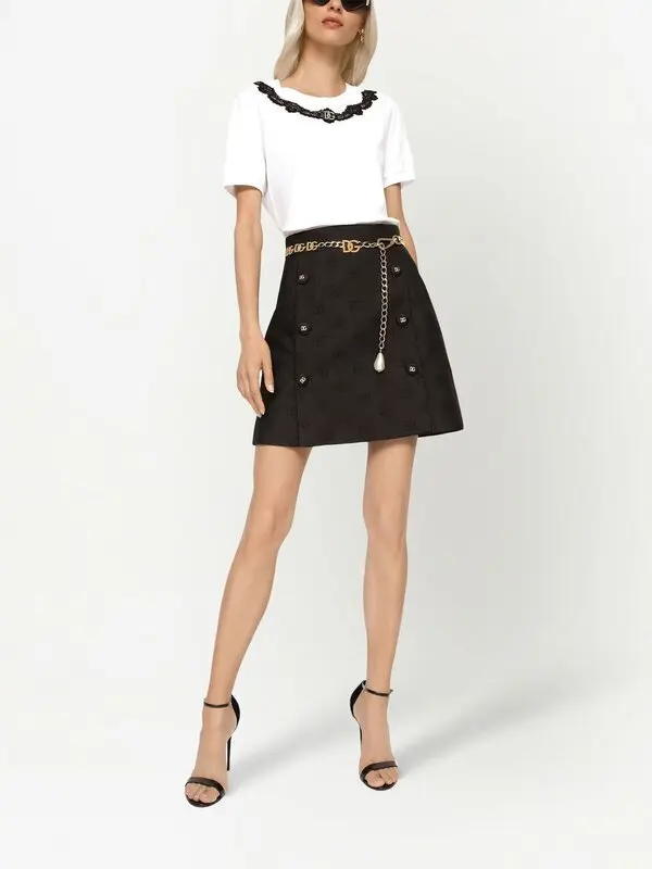 Dolce & Gabbana Lace-trim T-shirt