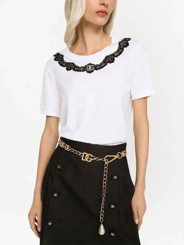 Dolce & Gabbana Lace-trim T-shirt